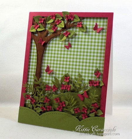 Lawn Fawn Leafy Tree and a Flower Garden