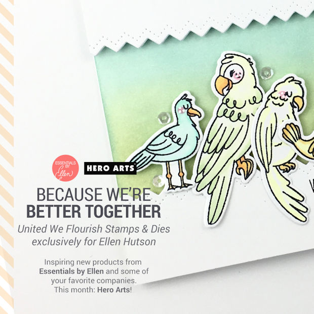 United We Flourish "Better Together" Stamp and Die Combo by Hero Arts ...